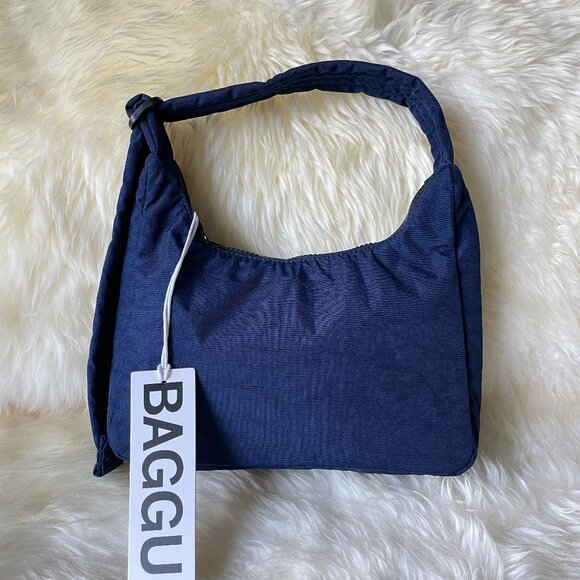 BAGGU | Bags | Nwt Baggu Mini Nylon Shoulder Bag Navy | Poshmark